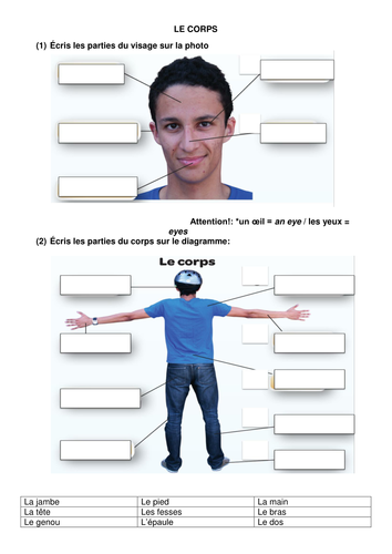 KS3 French - Body & healthy living activities | Teaching Resources