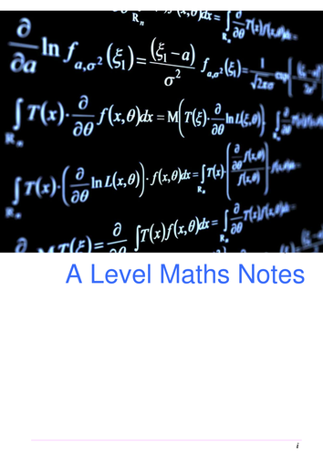 A Level Maths Notes | Teaching Resources