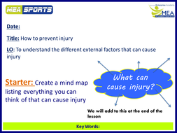 Cambridge National Sport Science - extrinsic factors and preventing ...