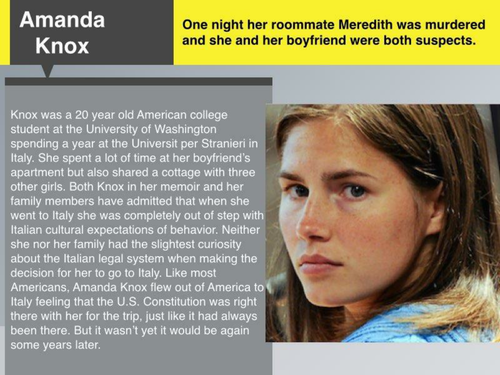 Amanda Knox - Murder Trial - Italian v. US Law - Double Jeopardy - 64 ...