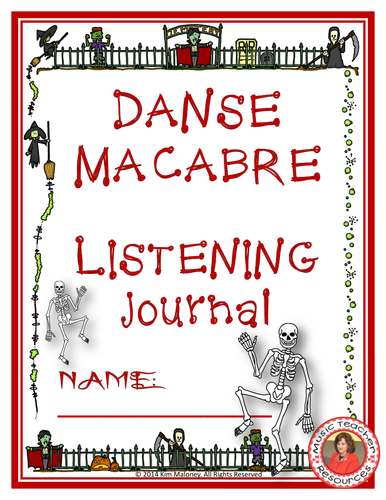 DANSE MACABRE Listening Worksheets/Journal | Teaching Resources