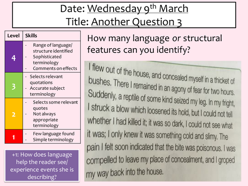 AQA language paper 2 - q3 | Teaching Resources
