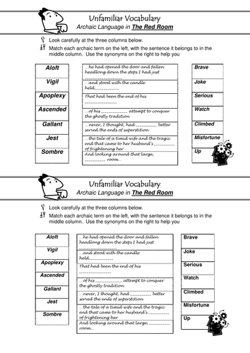 'The Red Room' H. G. Wells | Teaching Resources