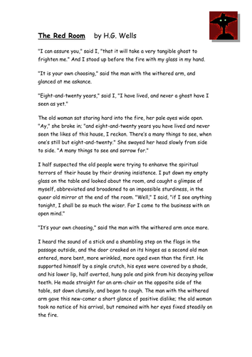 'The Red Room' H. G. Wells | Teaching Resources