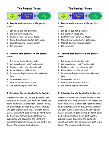 das Perfekt - the German Perfect tense | Teaching Resources