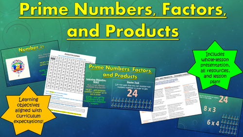 Prime Numbers, Factors, and Products | Teaching Resources
