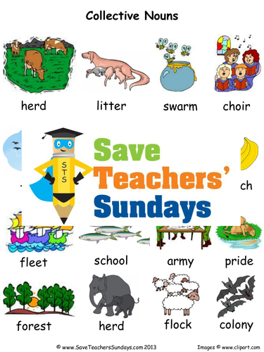 Collective Nouns Lesson Plan, Worksheets and Plenary Activity ...