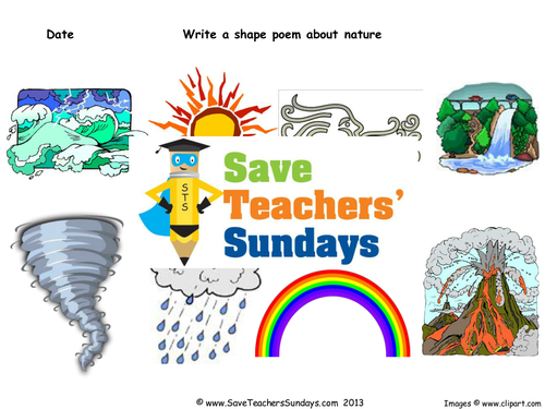 Writing Shape Poetry (Nature) Lesson Plan and Resources | Teaching ...