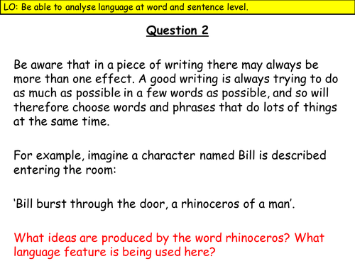 OUTSTANDING Language Analysis lessons- can be adapted for any GCSE new ...