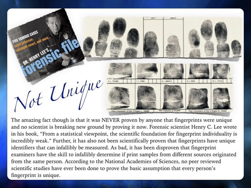 Fingerprint - Forensic - Evidence - Mayfield - McKie et al - 70 Slides ...