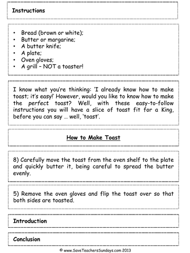 Year 3/4 Instructions Planning and Resources | Teaching Resources