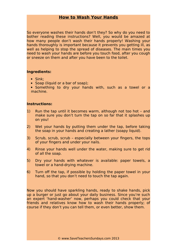 Year 3/4 Instructions Planning and Resources | Teaching Resources