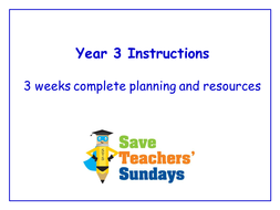 Year 3/4 Instructions Planning and Resources | Teaching Resources