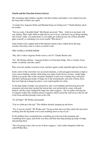 AQA new spec English Language Paper 1 lessons - Charlie and the ...