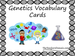 Genetics Word Wall Vocabulary Cards by BiologyDomain - Teaching ...