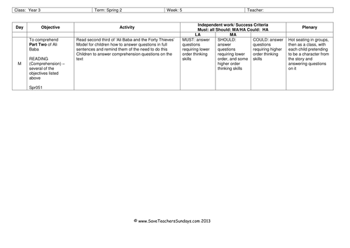 Adventure Stories Comprehension Lesson Plan and Worksheets (2 ...