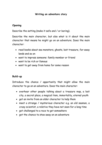 Year 3/4 Adventure Stories Planning and Resources | Teaching Resources