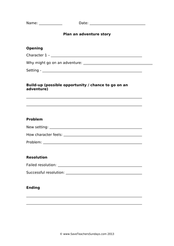 Year 3/4 Adventure Stories Planning and Resources | Teaching Resources