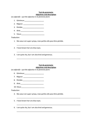 me, my family and friends AQA GCSE Unit 1 | Teaching Resources