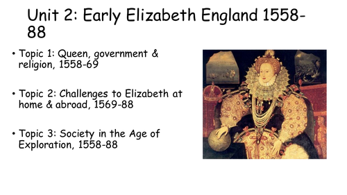 Edexcel GCSEEarly Elizabethan England 1558-1588 COMPLETE COURSE ...
