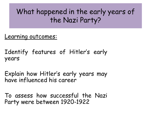Hitler and the rise of the Nazis | Teaching Resources