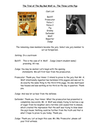 Class Assembly ( year 5/6) based on the True Story of the 3 little Pigs ...