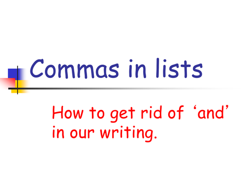Using Commas | Teaching Resources