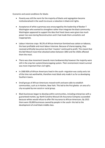 African American Civil Rights 1877-1914 (OCR Civil Rights in the USA ...