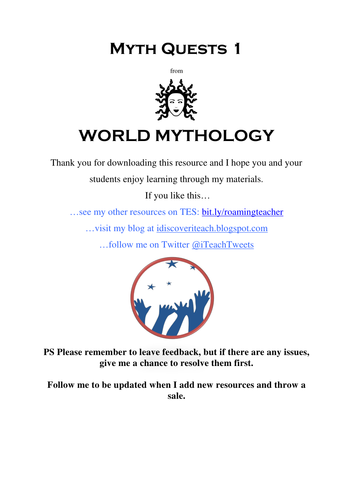 Myth Quests 1 | Teaching Resources