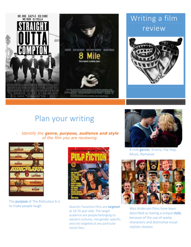 How to write a film review. | Teaching Resources