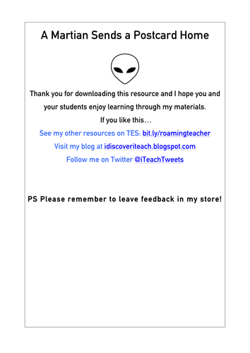 A Martian Sends a Postcard Home: Imaginative, Creative, Original ...