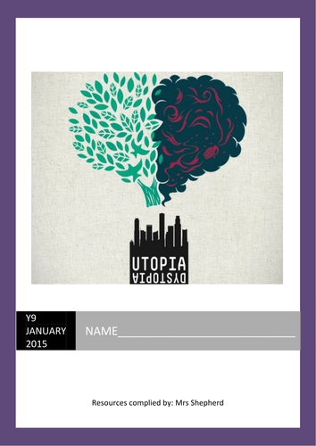 Utopian & Dystopian Fiction complete SOW: 1984, Hunger Games, Animal ...