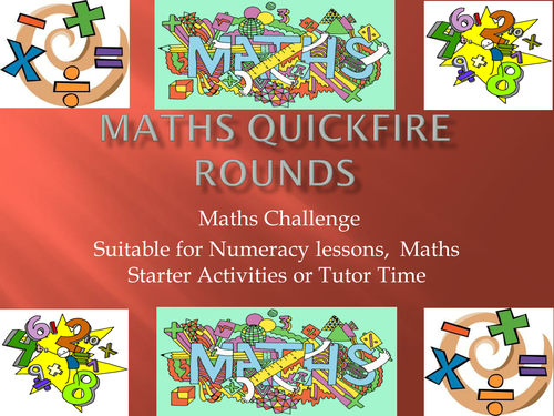 Maths Quickfire Rounds | Teaching Resources