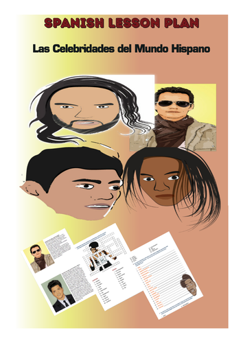 Las Celebridades del Mundo Hispano Full Spanish Lesson/Topic Materials ...