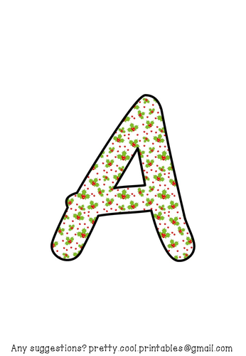 Printable display bulletin letters numbers and more: Christmas ...