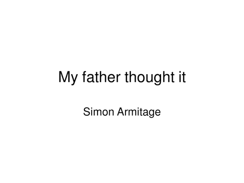 Simon Armitage poetry Hitcher Kid Homecoming Mother any distance Father ...