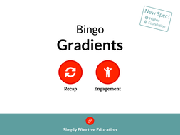 Gradients (Bingo) | Teaching Resources