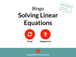 Solving Linear Equations (Bingo) | Teaching Resources