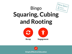 Squaring Cubing and Rooting (Bingo) | Teaching Resources