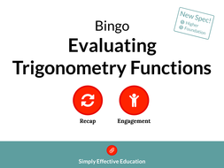 Evaluating Trigonometry Functions (Bingo) | Teaching Resources