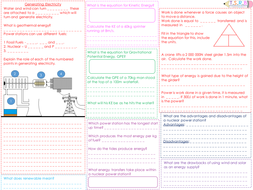 Edexcel iGCSE Physics: Energy Resources and Transfer (Section 4 ...