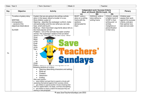 Writing a Mystery Story Lesson Plan and Other Resources | Teaching ...