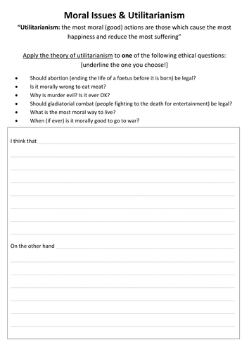 'What Does it Mean to be Moral?' -KS3- Moral Philosophy, Animal Rights & Religion [7 Lessons ...