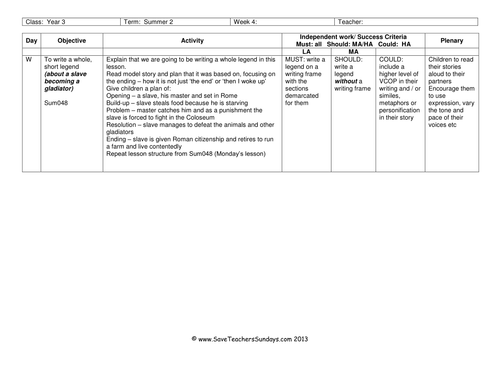 Writing a Short Myth or Legend Lesson Plan and Other Resources (2 ...