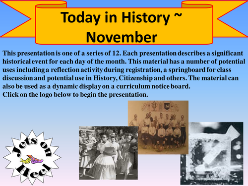 On this day in History | Teaching Resources