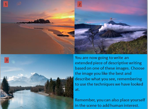 Images of Nature - Descriptive Writing Lesson | Teaching Resources