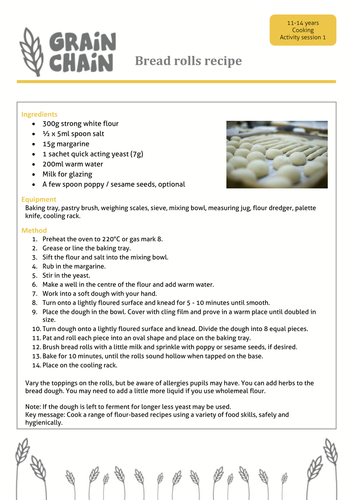 Bread baking: Lesson plan, presentations and activities | Teaching ...