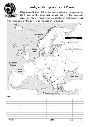 European countries and capitals | Teaching Resources