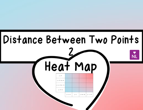 Distance Between Coordinates 2 Heat Map | Teaching Resources