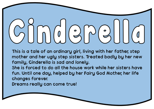 CINDERELLA STORY TEACHING RESOURCES EYFS KS1-2 ENGLISH DISPLAY ...